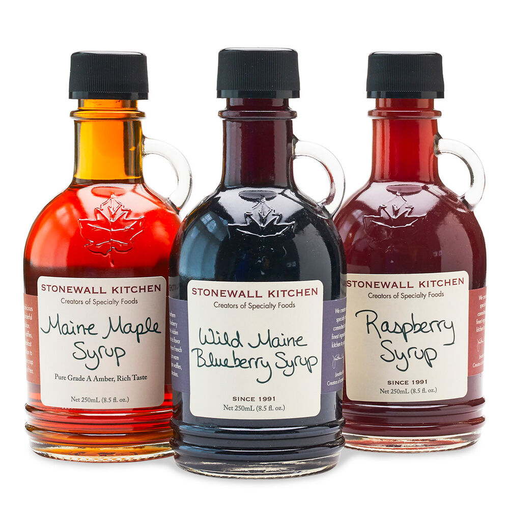 Syrup Collection – Maple, Blueberry & Raspberry – Stonewall Kitchen ...