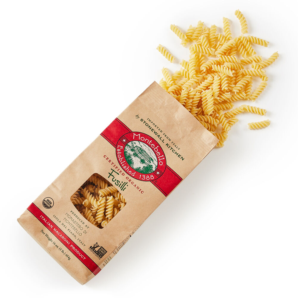 Organic Fusilli Pasta from Italy – 16 oz - Montebello - Stonewall Kitchen