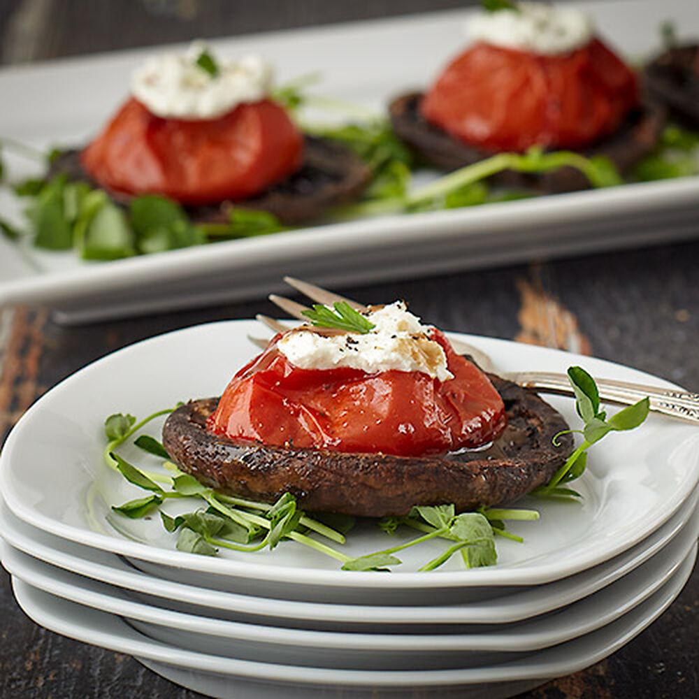 how to make portobello mushroom with goat cheese
